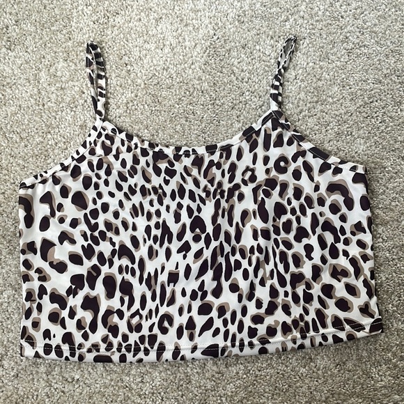 SHEIN | Tops | Cow Print Crop Tank Shein | Poshmark